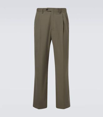 Prada Pantalon droit en laine et coton