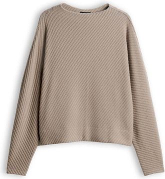 OPUS Langarmshirt Sorizon aus Cord mit samtiger Oberfl&auml;che Schmal zulaufende Form mit Fledermaus&auml;rmeln und samtiger Cordoptik