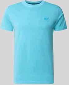 Superdry T-Shirt mit Rundhalsausschnitt und Label-Stitching