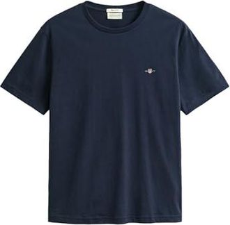 GANT REG SS Shirt &Agrave; Manches Courtes Shield Regular, Evening Blue, 5XL Homme