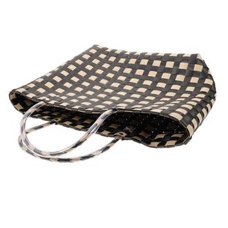 PartyKindom Paquet Cabas en Paille Tiss&eacute; &agrave; la Main Grand Format Paquet &agrave; Provisions F&eacute;minin en PVC Spacieux pour Courses et Plage &Eacute;l&eacute;gant et L&eacute;ger pour Usage Quot