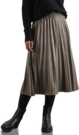 Street One Damen A361633 Schimmernder Pliss&eacute;e-Rock, Sparkling Beige, 42W EU