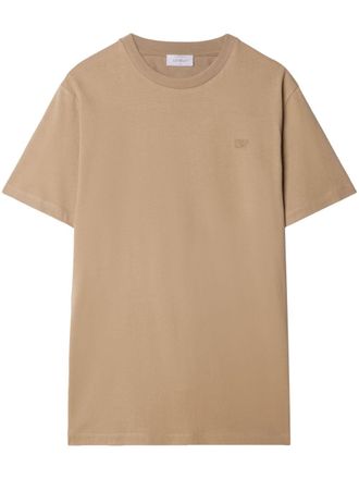 Off-white t-shirt &agrave; logo brod&eacute; - Tons neutres
