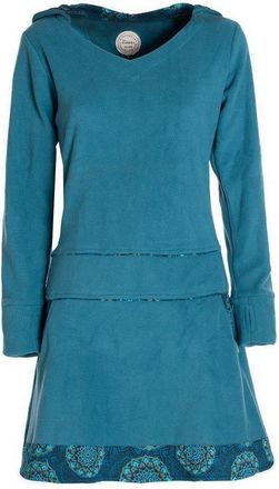 vishes Midikleid Extra warmes Winterkleid Damen Pullover-Kleid Sweatkleid Eco-Fleece Elfen, Hippie, Goa Style