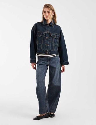 Levi's veste trucker en jean courte ample bleue