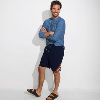 Lands End Langarm-Badeshirt, Herren, Gr&ouml;&szlig;e:60 regular, Blau, by Lands End