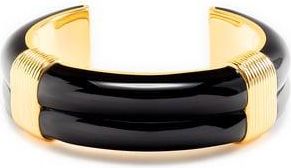 Aur&eacute;lie Bidermann Bracelet Katt en r&eacute;sine noire