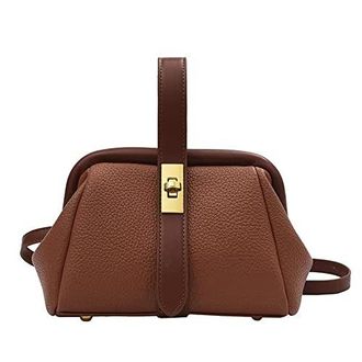 Generic Sac &agrave; main Hobo pour femme avec poign&eacute;e sur le dessus, sac &agrave; main tendance et &eacute;l&eacute;gant, sac &agrave; bandouli&egrave;re pour femme, marron, Small