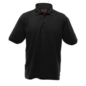 Ultimate Clothing Collection UCC - Polo épais à Manches Courtes - Homme (5XL) (Noir)