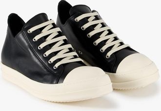 Rick Owens Baskets unies crant&eacute;es en cuir