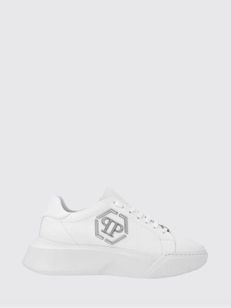 Philipp Plein Baskets basses en cuir lisse avec monogramme et logo Hexagon
