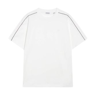 Burberry Seth Chk T-Shirt - - Tops - Herren - Wei&szlig; - L