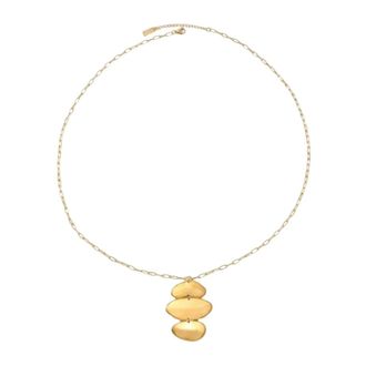 Dansk Copenhagen Klara Waterproof 18K Gold Plated Long Necklace - Brushed Stainless Steel - - Accessories - Damen - Gelb - ONE SIZE