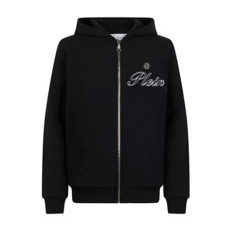 Philipp Plein Zip Hoodie Signature Embroidery - - Sweatshirts & Hoodies - Herren - Schwarzk - M