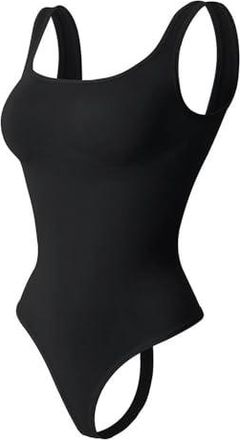 Generic YUJIEBB Body gainant sans couture &agrave; col carr&eacute; pour femme, Noir, XXL