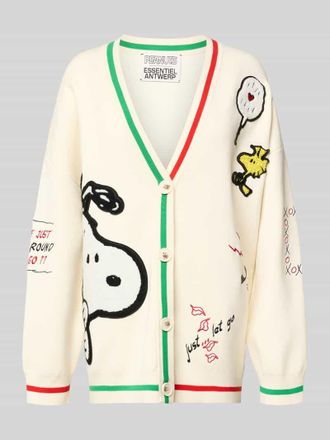 Essentiel Loose Fit Strickjacke mit Viskose-Anteil Modell JASEBALL SNOOPY EMBO