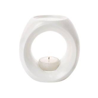 Primavera Duftlampe Cremewei&szlig; matt - Aromadiffuser, Duftkerze, Raumduft - Keramik, handgefertigt, optimale Diffusionstemperatur - f&uuml;r 100% naturreine &auml;therische