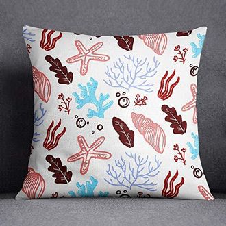 Bonamaison Le Jardin du Lin Kissenhüllen, Cotton, Mehrfarbig, 45x45