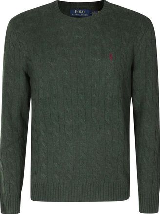 Polo Ralph Lauren Zopfmuster Pullover - - Knitwear - Herren - Gr&uuml;n - M