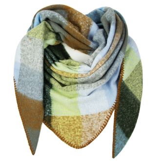 Glamexx24 XXL Damen Halstuch Unisex Schal Poncho - Dreieckige Form, Trendfarben, Winterschal Kariert - Viele Variationen