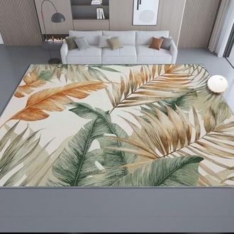 Generic Paillasson Antid&eacute;rapant Cr&egrave;me 140 x 200 cm, Tapis de Sol dint&eacute;rieur Lavable pour entr&eacute;e Cuisine Chambre &agrave; Coucher paillasson d&eacute;coratif, imprim&eacute; For&ecirc;t 