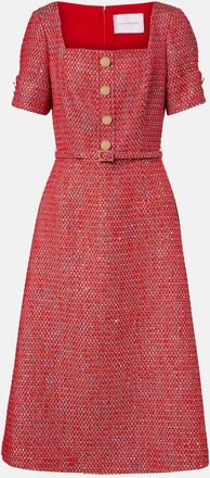 Carolina Herrera Midikleid aus Tweed