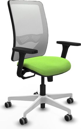 Piqueras y Crespo Atmungsaktiver B&uuml;rostuhl Zulema mit 3D-Armen, h&ouml;henverstellbare Lendenwirbelst&uuml;tze, ausgestattet mit 3 Positionen und Schneidschaum, Wei&szlig;/Pistazie