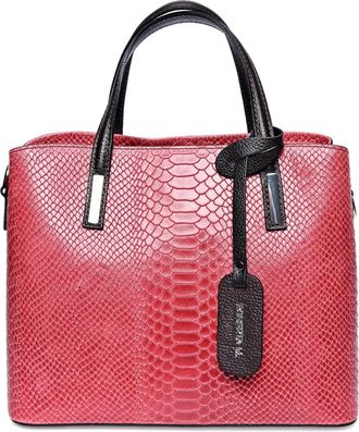 Roberta M Rot Rindsledertasche