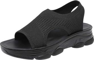 Generic Sandales Femme &eacute;t&eacute; Confortable Orthop&eacute;dique Bout Ouvert Chaussures Antid&eacute;rapant Respirantes Casual Sandales de Plage Leger Boho Platform Sandals, Mode