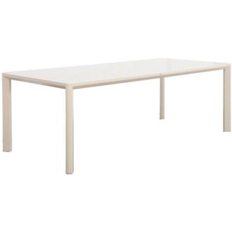 Sweeek Table de jardin beige SACRAMENTO aluminium. 8 places. 220 x 100 x 75 cm