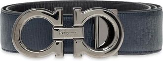 Ferragamo Homme, Accessoires, Bleu, Taille: 115 CM Gancini Belt