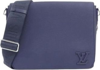 Louis Vuitton Pre-owned Aerogram Takeoff Messenger Sac Bandouli&egrave;re en Cuir de Veau - Homme - Pre-owned - Bleu - Taille: ONE Size