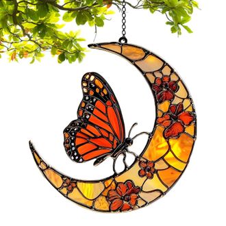 Generico De Para Window - Floral Monarch, Kunststück Anhänger aus Acryl, reflektierende Gartendekoration | künstlerische Dekoration für den Raum