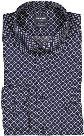 Olymp Herren Hemd blau Baumwolle