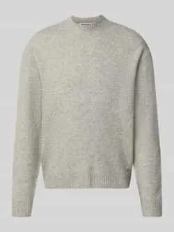 Review Relaxed Fit Strickpullover aus Material-Mix mit Baumwoll-Anteil