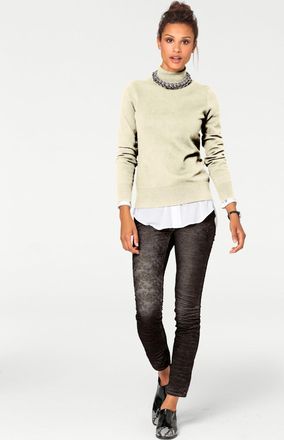 Heine Rollkragenpullover HEINE Rollkragen-Pullover, Damen, Gr. 34, wei&szlig; (sanftes wei&szlig;), 100% Baumwolle, unifarben, Pullover Rollkragenpullover, Topseller
