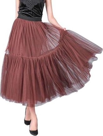 Generic Jupe Plissée Vert D Eau Midi Rouge Portefeuille Asymétrique Frange Camel Automne Basse Eau Sexy Longueur Doree Stretch Côté Japonaise Princesse Jarret