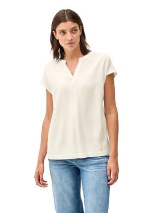 Cecil B345612 Chemisier de Couleur Unie, Vanilla White, L Femmes