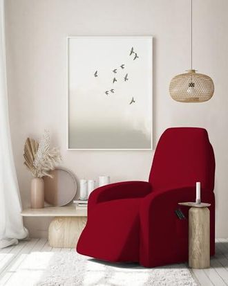 Italian Bed Linen Fashionable Elastischer Sesselbezug, Bordeaux, Standardgröße