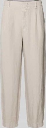 Closed Straight Fit Leinenhose