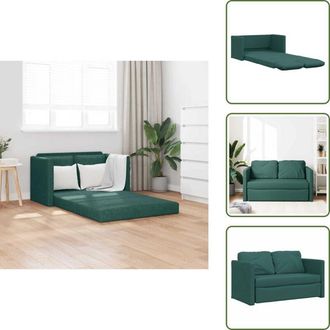vidaXL The Living Store - Canap&eacute;-lit 2 en 1 vert fonc&eacute; 112x174x55 cm tissu - Canap&eacute; Convertible - Canap&eacute; Lit - Canap&eacute; Deux Places - Meuble Salon - Mobilier