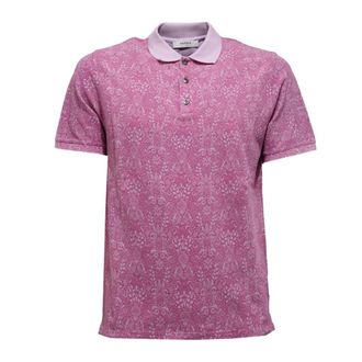 Alpha Studio Gef&auml;rbtes Baumwoll-T-Shirt in Lila/Fuxia - - Tops - Herren - Lila - M