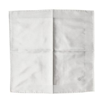 Dolce & Gabbana Ms7665-P Seidenes quadratisches Einstecktuch - - Accessories - Damen - Wei&szlig; - ONE SIZE