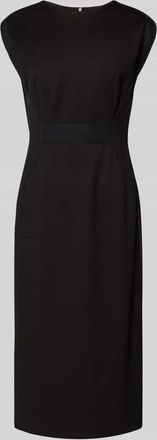 HUGO BOSS Knielanges Etuikleid aus Viskose-Mix Modell DETIRA