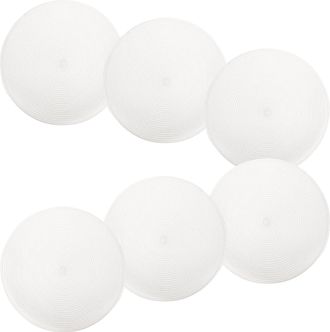 NUOBESTY 6-teiliges hitzebest&auml;ndiges, gewebtes Platzset aus Kunststoff mit rutschfestem Untersetzer, rundes Tischkissen f&uuml;r Partys und dekorative Tischdekorati