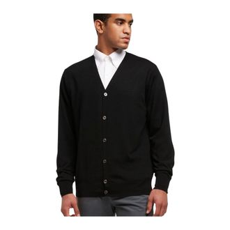 Brooks Brothers Homme, Pulls, Noir, Taille: S Cardigan en laine mérinos