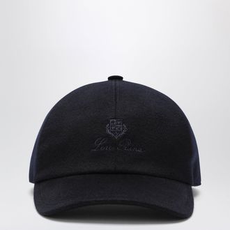 Loro Piana Marineblaue Kaschmir-Baseballkappe