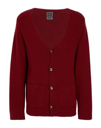 8 by YOOX WOOL BLEND PLAIN KNIT REGULAR FIT CARDIGAN