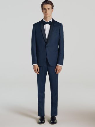 Fursac Smoking en laine bleu marine - Taille 44 - Homme