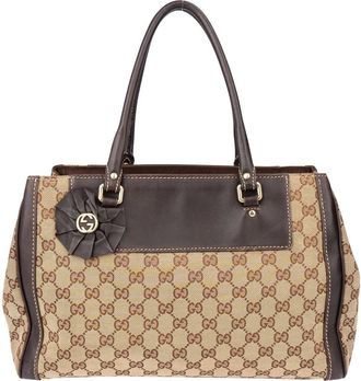 Gucci Crossbody Bags - Gucci GG Monogram Flower Handbag - Gr. unisize - in Braun - f&uuml;r Damen